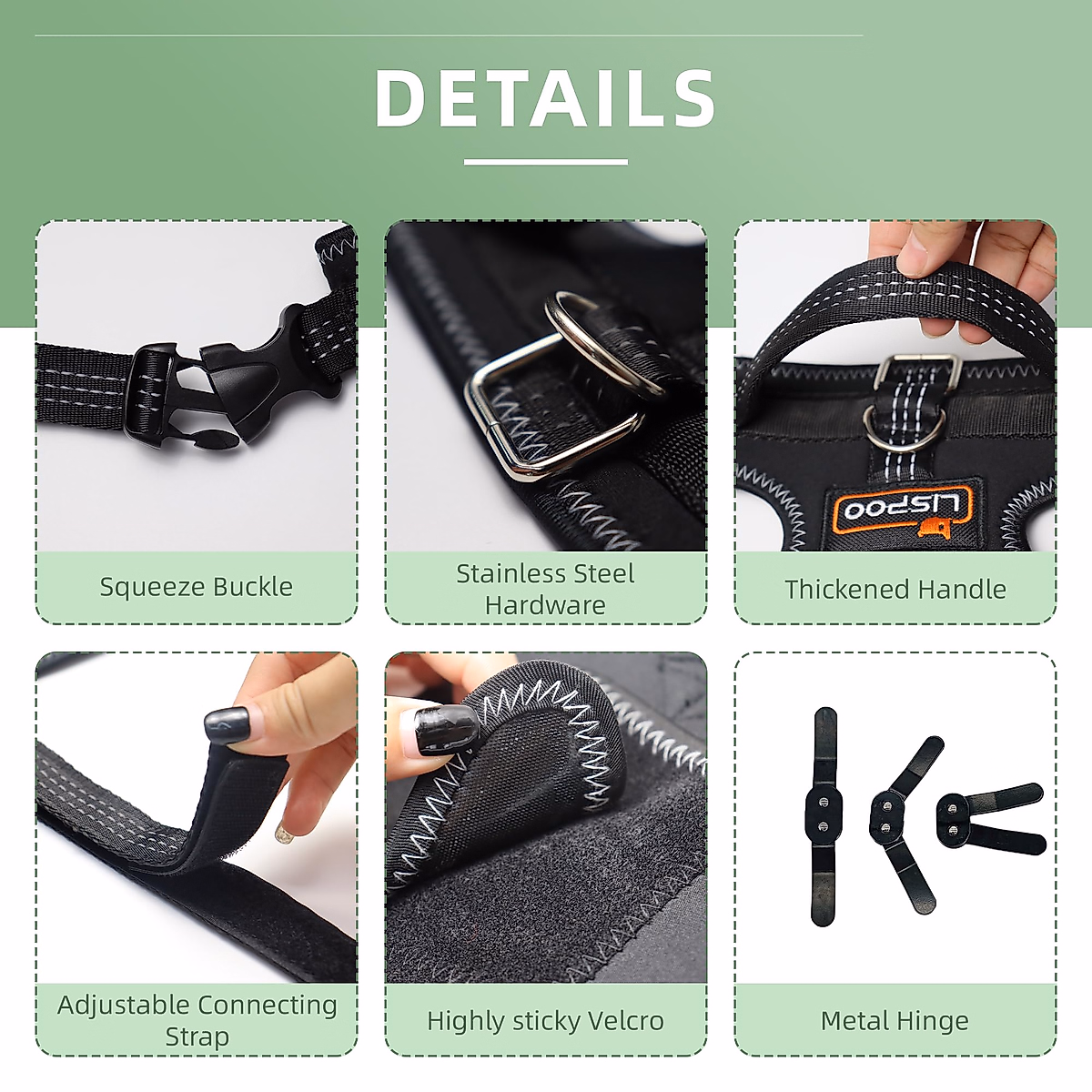 LISPOO Dog Knee Brace for Torn Acl Hind Leg, Luxating Patella, Cruciate Ligament, Dog Acl Knee Brace Support Back Leg with Arthritis Pain, Acl Brace for Dogs Rear Leg (XL)