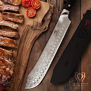 DALSTRONG Bull Nose Butcher Knife - 10 inch - Shogun Series ELITE - Japanese AUS-10V Super Steel - Vacuum Heat Treatment - with Sheath - Meat, BBQ, Breaking Knife - Kitchen Knife - BBQ, Brisket