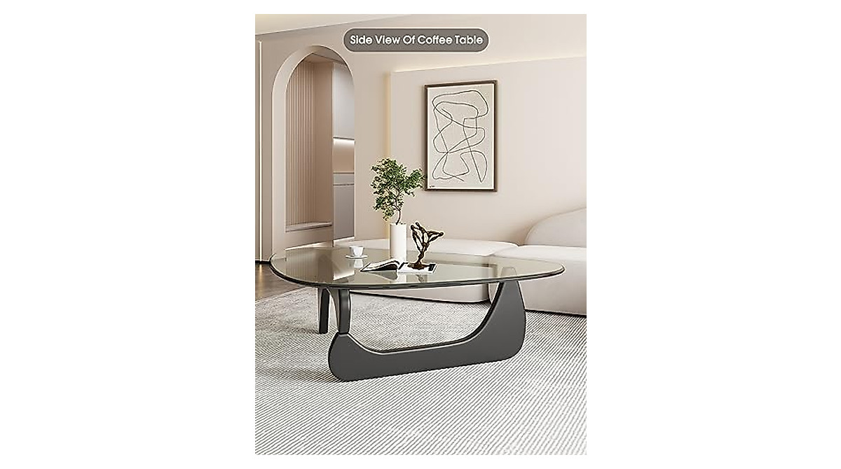 Modern Triangle Glass Coffee Table - Stylish & Durable Centerpiece