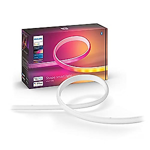 Philips Hue Bluetooth Gradient Ambiance Smart Lightstrip Starter Kit (6ft Base Kit + Hue Hub), White