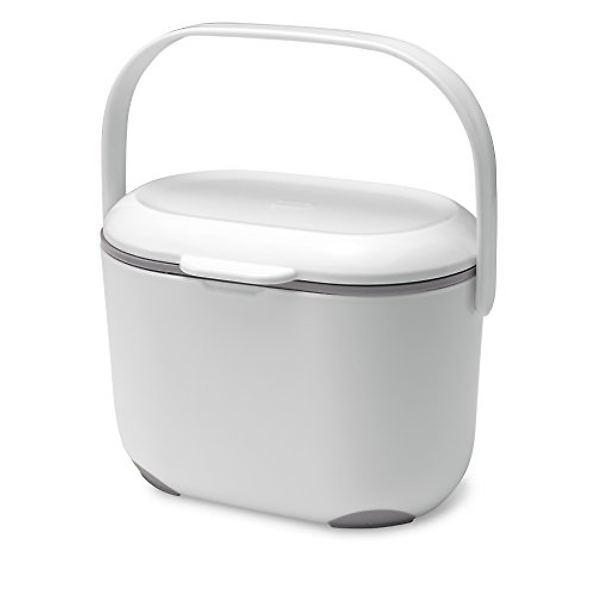 Addis 2.5 Litre Kitchen Compost Caddy, White/Grey