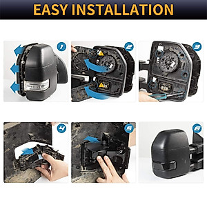 LED Sequential Side Mirror Marker Lights Switchback Turn Signal Lamps Towing Mirror Light Replacement for 2017-2021 Ford F250 F350 F450 Super Duty, 2 Packs (Clear Len)