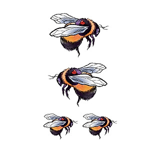 SanerLian Bee Insect Temporary Tattoo Sticker Ladybug Cartoon Fake Cartoon Boys Girls Kids Hand Arm Party Favor Waterproof 10.5X6cm Set of 12 (SF170)