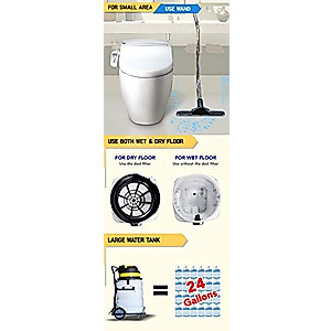 JANILINK Wet Dry Vacuum 24 Gal with Powerful 2 Motors