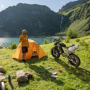 EOSBIKE JANSNO Electric Bike 20" x 4.0 Adult Electric Bike with 750W Brushless Motor with Unlockable Rage Mode, 48V 34Ah Modular Dual Batteries, Extra Long Range, 7-Speed Transmission UL Listed