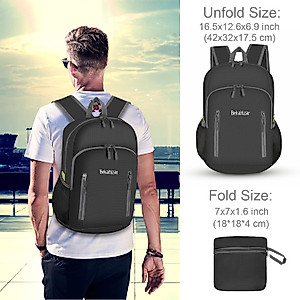 Bekahizar 20L Lightweight Foldable Backpack, Small Hiking Daypack for Men Women