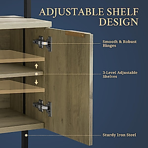 OAKHAM HOME Oxford Bookshelf, Ladder 5 Tier Open Bookshelf, Tall Book Shelf with Cabinet, Wall Mount Bookshelves with Display Rack, Bookcase with Shelves for Bedroom, Living Room, Sunwashed Ash Oak