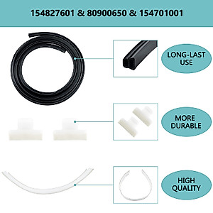 154827601 Dishwasher Door Seal 809006501 Lower Seal 154701001 Splash Shield Kit Compatible with Frigidaire Kenmore Replace AP5690109 PS8260227 154845301 154211801 by Cenipar