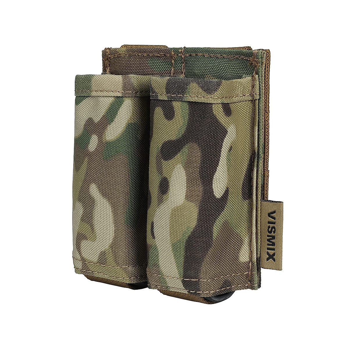 VISMIX Pistol Magazine Pouch, Double 9mm Mag Pouch with Quick Release Kydex Insert and MOLLE Compatible (Camo)