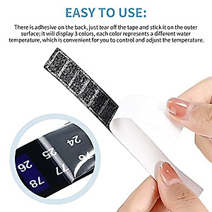 6 Pieces Horizontal Stick On Thermometer Strip Horizontal Thermometer Stickers Digital Temperature Display for Fermenting, Brewing, Wine, Beer, Kombucha Aquariums, 64-93°F (18-34°C) Adhesive Sticker