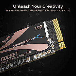 SABRENT Rocket 2230 NVMe 4.0 1TB High Performance PCIe 4.0 M.2 2230 SSD [SB-2130-1TB]