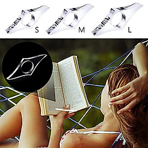 Transparent Thumb Bookmark,Book Page Holder-Transparent Thumb Ring Page Holder Clear Page Spreader Thumb Ring Page Holder Book Lovers Gifts(L)