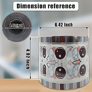 VorChef Cup Sealing Film Tea Cup Sealing Film Boba Cup Sealer Film 90-105 mm 3000 Cups for PP Plastic and Paper Cups (White)
