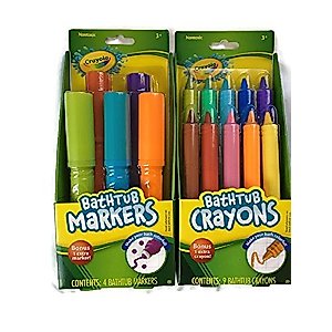 Crayola Bathtub Markers with 1 Bonus Extra Markers AND Crayola Bathtub Crayons with 1 Bonus Extra Crayons