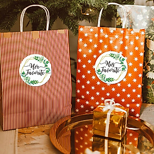 80 PCS His Favorite & Her Favorite Stickers Wedding Favor Stickers for Wedding Gift Box Candy Bag for Bridal Wedding Shower Round Circle Party Favor Stickers, 2 Inch Round Stickers.