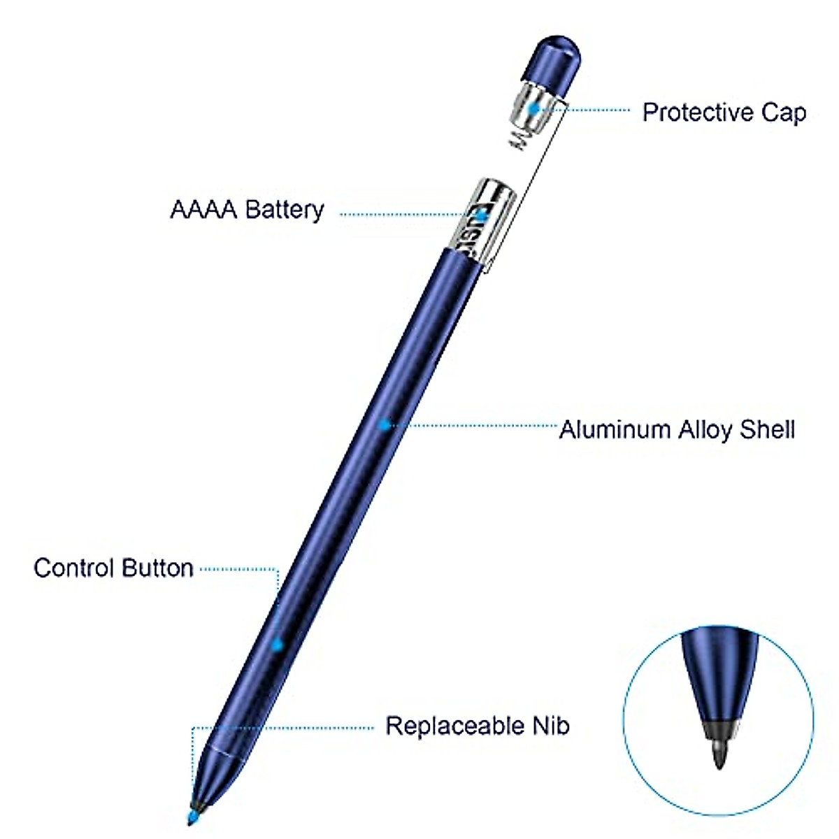 Stylus Pen for HP Envy x360 Touchscreen Laptop Pencil, HP Envy x360 15-bp0,x360 15-cn0,X2 12-e0xx,X2 12g0xx;HP Spectre x360 13-ac0xx 15-blxxx, HP Pavilion x360 11m-ad0 14M-ba0 14-cd0 15-br0