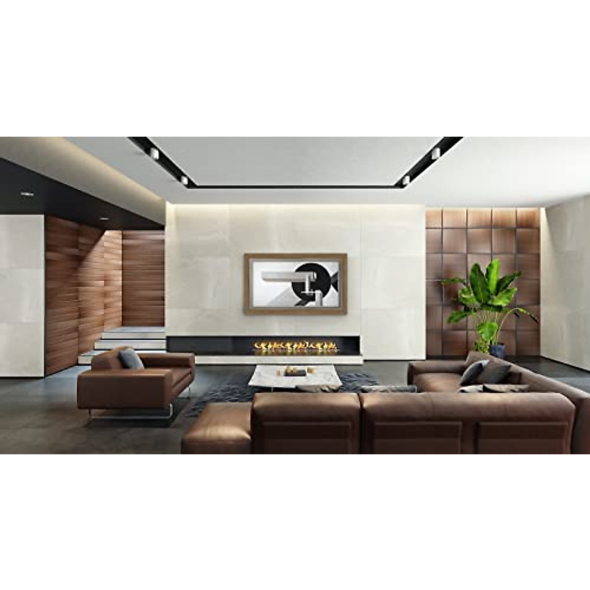 Deco TV Frames - Contemporary Bronze Smart Frame Compatible ONLY with Samsung The Frame TV (55", Fits 2021-2023 Frame TV)