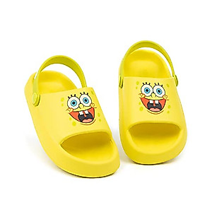 SpongeBob Squarepants Sliders Kids Yellow Animated Character Sandals