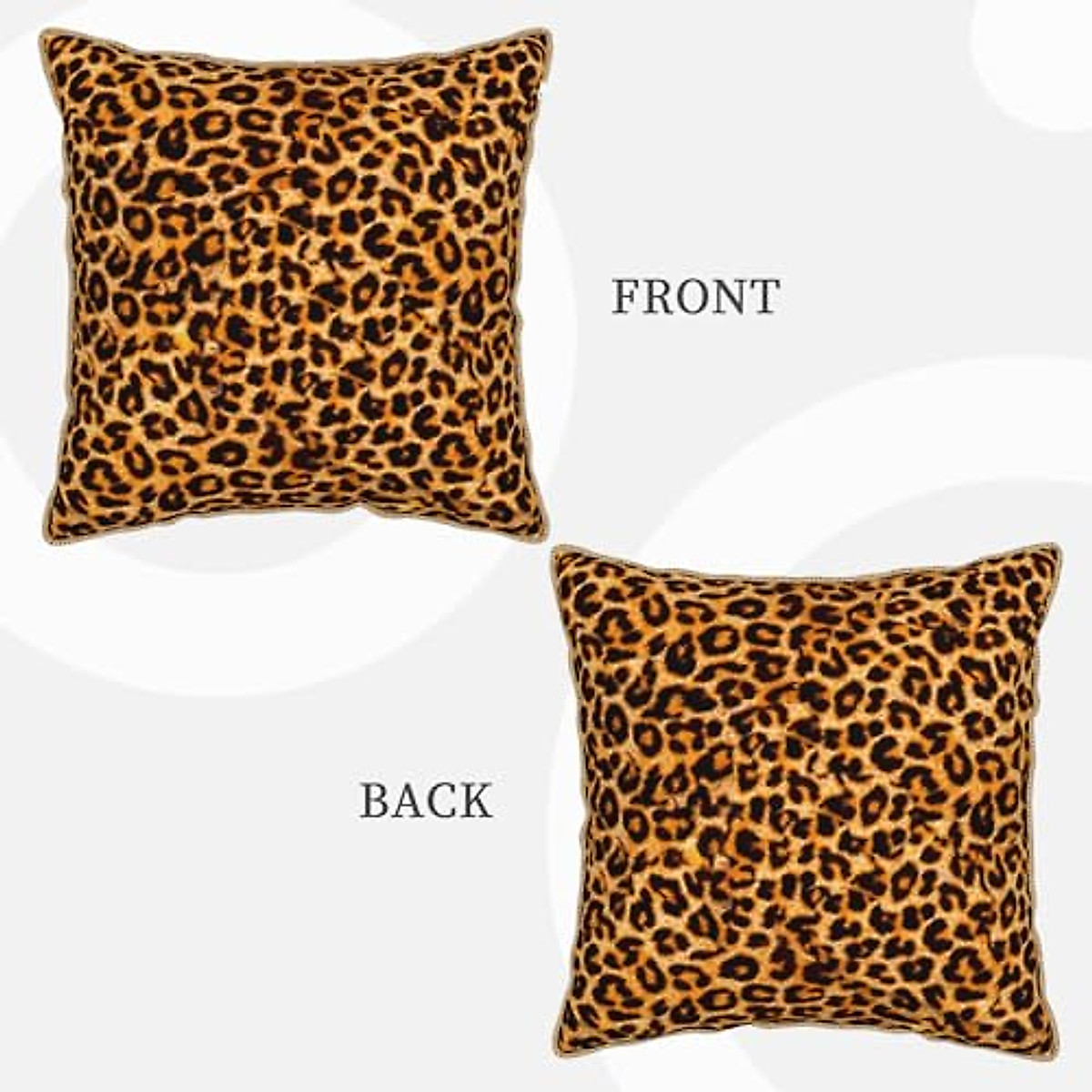 Augenstern Zippered Pillow Protectors Cover Case Leopard-Print-Camo Decorative Throw Pillow Cover Square Cushion Case 16"X16"