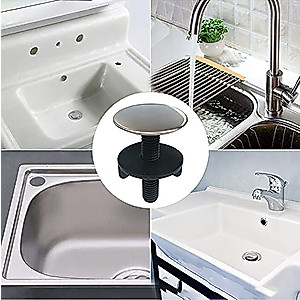 4 Pack Kitchen Faucet Hole Cover Sink Tap Hole Plate Stopper Cover Brushed Metal Stainless Steel Plug Kitchen Sink Hole Cover