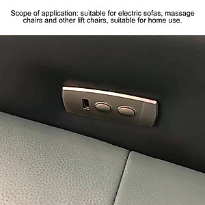 2 Button 5 Pin Hand Controller, Remote Hand Control Handset with USB, Lift Chair or Power Recliner Hand Control, Power Recliner Replacement Parts for Home Use, Easy to Install