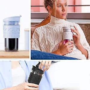 Bodum Caffettiera Cafetiere, plastic, Blanc, Transparent, 0.35 L