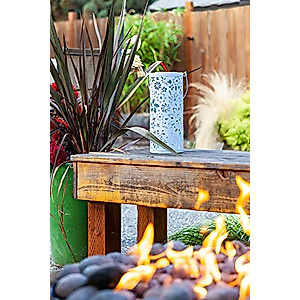 Allsop 32161 Bloom Lantern-White Punched Metal Solar Light