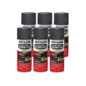 Rust-Oleum 344713 Automotive 2-In-1 Rust Reform & Seal Spray, 12 oz, Flat Black
