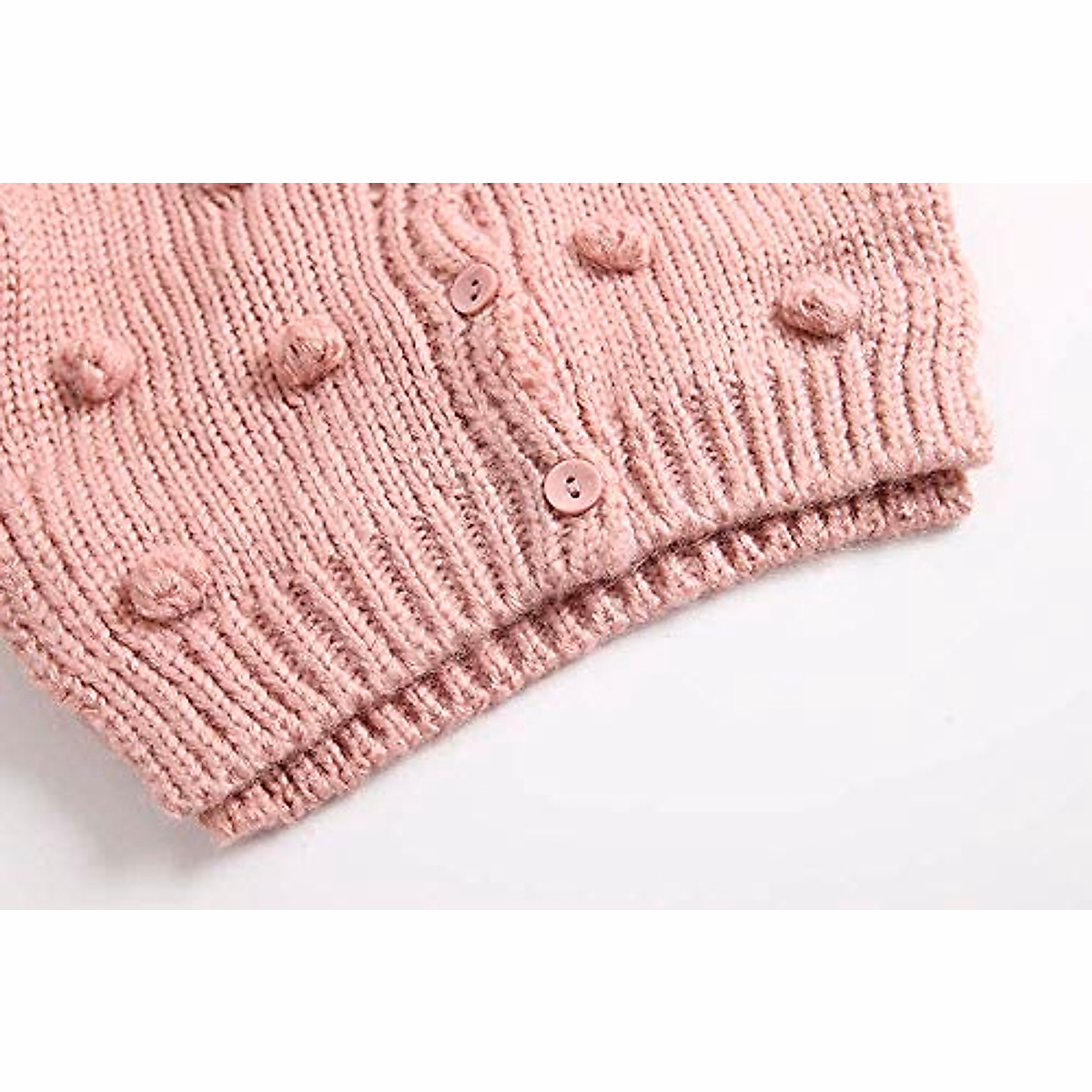 Toddler Newborn Baby Boys Girls Pompoms Soft Cardigan Sweater Kids Warm Knitted Pullover Tops Winter Clothes (Pink, 4-5T(100))