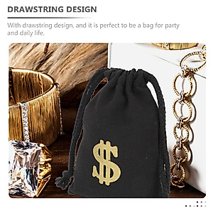 Zerodeko 4pcs Bag Money Bag Money Treat Bag Sign Carrying Sack Festival Cosplay Supplies Gift Bag Pirate Party Supplies Toy Storage Bag Cotton Drawstring Canvas Bag Women's