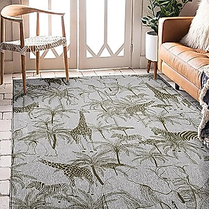 Dalyn Rugs Indoor/Outdoor Tropics TC7 Gray Washable 8' x 10' Rug