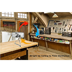 Optimus F-4092 9-Inch Industrial-Grade High-Velocity 2-Speed Fan, 1-Pack, Silver Coated