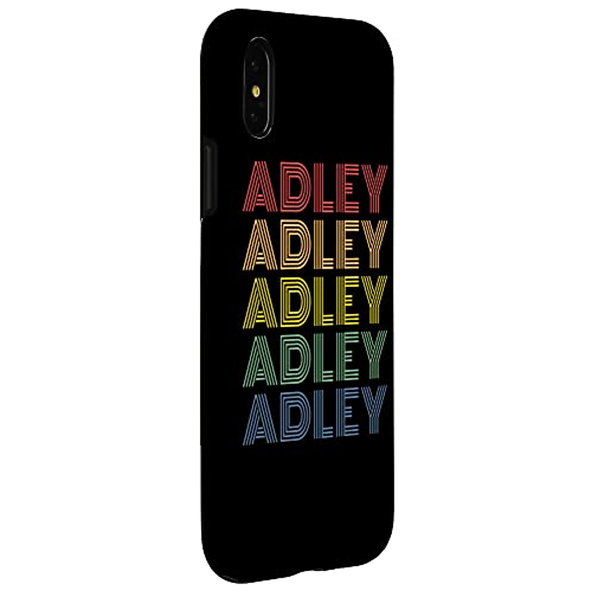 iPhone X/XS Womens Adley Wordmark Pattern Personalized Name Retro Case