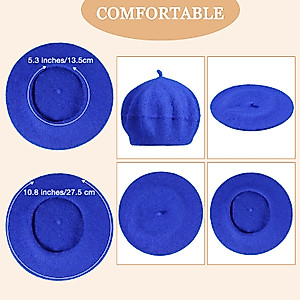 15 Pieces Women Wool Beret Hat Wool French Beret Hat Artist Beret Cap Winter Solid Color Hat for Women Girls (Multiple Color)