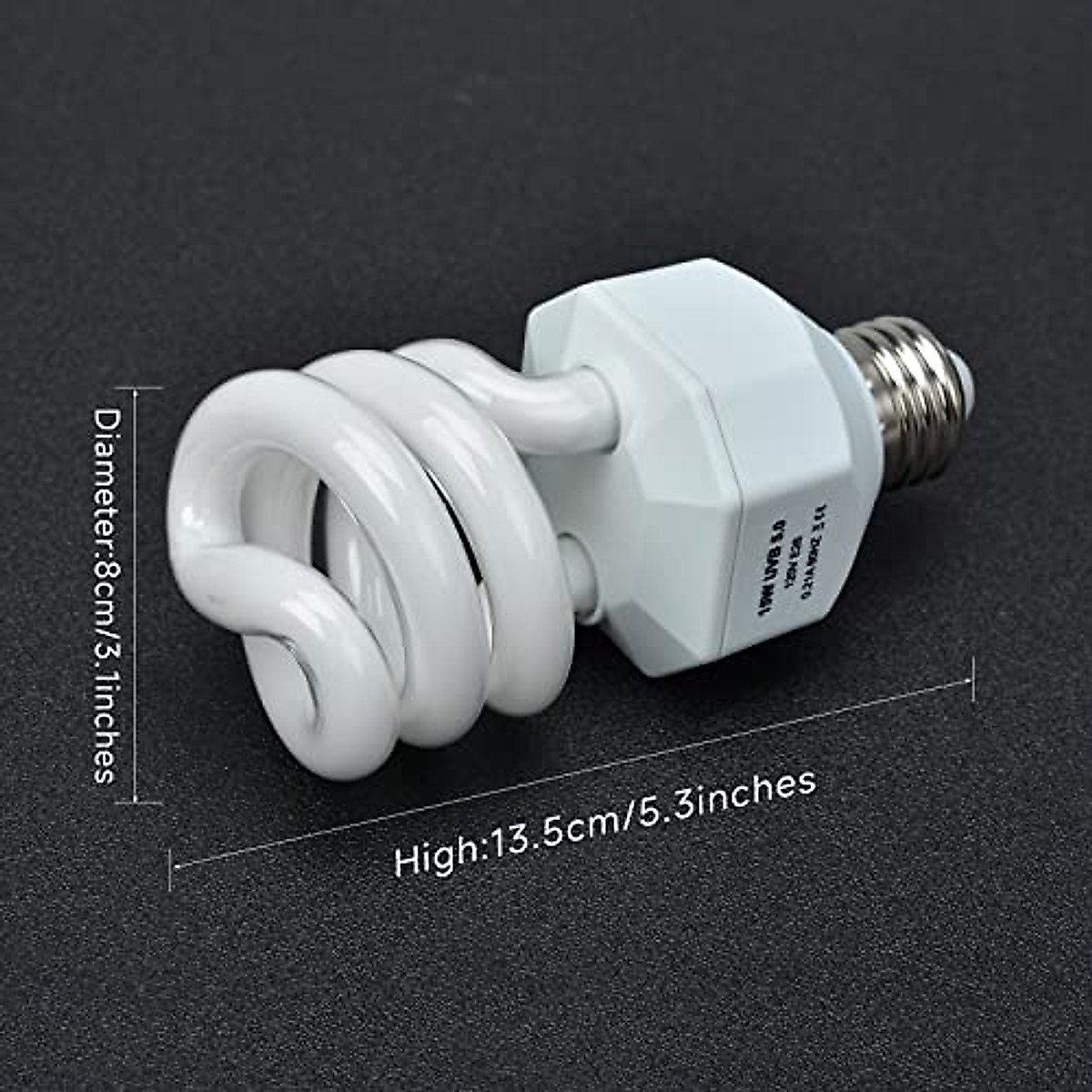 BOEESPAT UVB Reptile Light 10.0, 23W Desert UVA UVB Bulb for Reptiles, Compact Desert Terrarium Lamp, Reptile UVB Light Bulb for Bearded Dragon, Lizard, Tortoise, Snake, Gecko