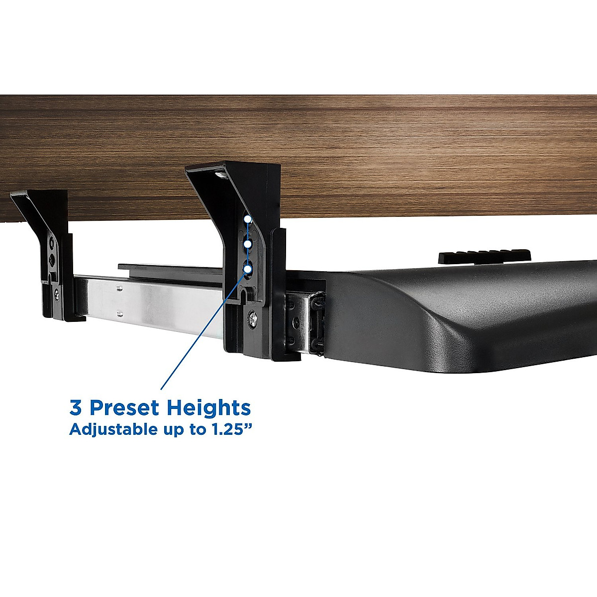 Mount-It! Keyboard Drawer Under Desk with Mouse Platform, Easy-Glide Sliding Under-Counter Computer Keyboard Tray 21 inch Wide