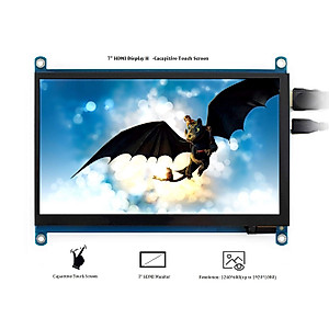 7inch HDMI LCD (H) 1024x600 IPS Capacitive Touch Screen LCD Display HDMI Module for Raspberry Pi, Jetson Nano,BB Black, Banana Pi Support Microsoft XBOX360 and Nintendo Switch