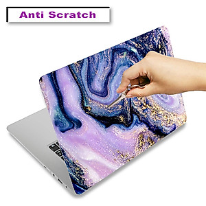 ArtSo Laptop Skin Sticker Decal,16.5” 17” 17.3 inch Laptop Universal Netbook PC Notebook Vinyl Reusable Skin Sticker Cover Art Case Protector Personalized, Free 2 Wrist Pad,Purple Marble