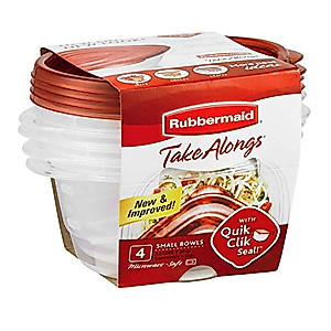 Rubbermaid 7F52RETCHIL 4 Piece 3.5 Cup Round Take Along Container