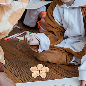 Healifty Unfinished Wood Acorn DIY Natural Wooden Acorn for Arts and Crafts for Children Kid Graffiti Rustic Wedding Party Decorations 30pcs