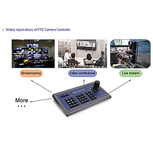 HaiweiTech 3D Joystick PTZ Controller with VISCA/PELCO D/P PTZ Joystick with RS485 RS442 RS232 for Video Conference Camera