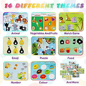 TOY Life Busy Book Preschool Learning Activities Toddler Busy Book with 32 Pages Autism Sensory Learning Materials Preschool Montessori Learning Toys for Kids 3+ Quiet Books for Boys and Girls