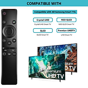 [Pack of 2] Universal Remote Control Compatible for All Samsung TV LED QLED UHD SUHD HDR LCD Frame Curved Solar HDTV 4K 8K 3D Smart TVs, with Buttons for Netflix, Prime Video, WWW