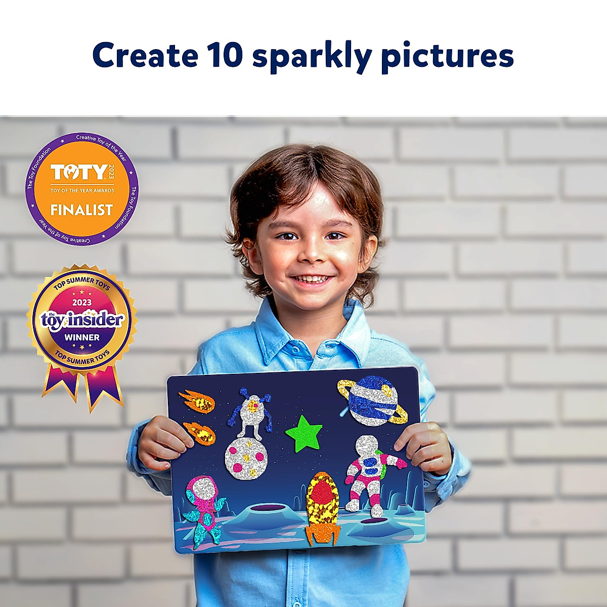 Skillmatics Art & Craft Activity - Foil Fun Space, No Mess Art for Kids, Craft Kits & Supplies, DIY Creative Activity, Gifts for Boys & Girls Ages 4, 5, 6, 7, 8, 9, Travel Toys