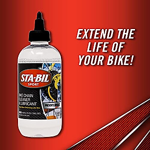 STA-BIL SPORT Bike Chain Cleaner & Lubricant - Prevents Rust on Chains, Cables, and Derailleurs, Premium Lubricant, Easy to Apply, Preserves Bike Chains, 8oz (22406)