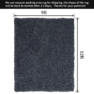 ROYALAY Fluffy Shag Area Rug 9x12 ft Ultra Soft, Extra Large Plush Faux Fur Carpet with Non-Skid Design for Bedroom, Playroom and Living Room Rug, Luxury Room Decor