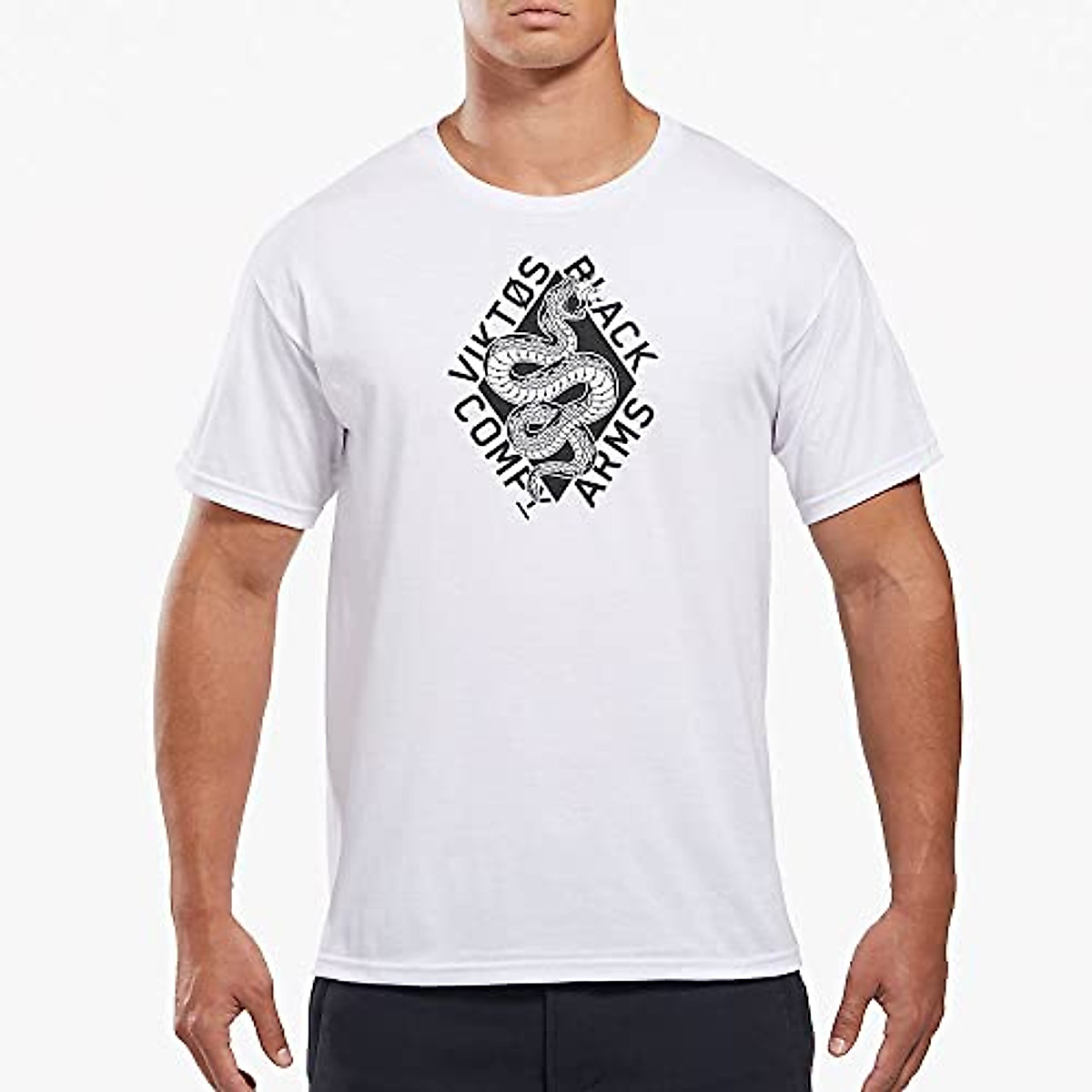 VIKTOS Men's Diamond Front Tee T-Shirt, White, Size: XX-Large