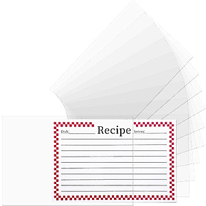 Vovoo 4x6 Recipe Cards Protectors,Recipe Card Sleeves,100 Count,Recipe Cards Covers