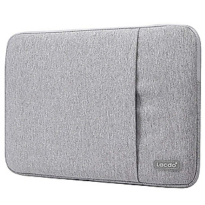 Lacdo Laptop Sleeve Case for 14 inch New MacBook Pro M4/M3/M2/M1 Chips Pro Max A3112 A3401 A3185 A2918 A2992 A2779 2024-2021, 13.8" Surface Laptop 7th, 13.5" Surface Laptop 6 5 4 3 Computer Bag, Grey