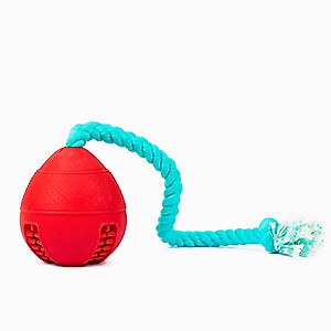 Fossa 4-in-1 Crate Entertaing Puzzle Chew Toy for Dogs | Upgrade Crate Training Aids for Puppies | Food Treat Dispensing Dog Toys | Dog Teething Ball with Adjust Rope to Reduce Stress Anxiety